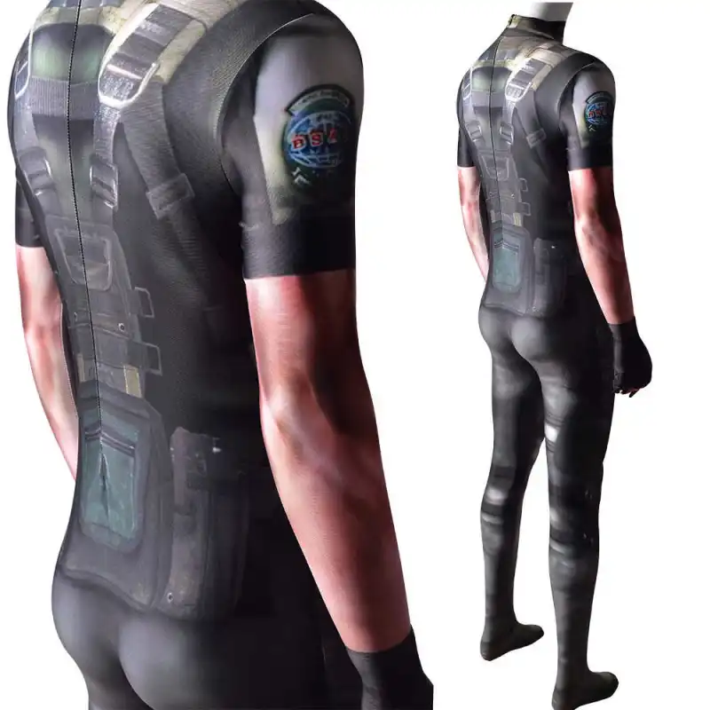 Resident Evil 5 Chris RedField Zentai Suit RE5 Costume