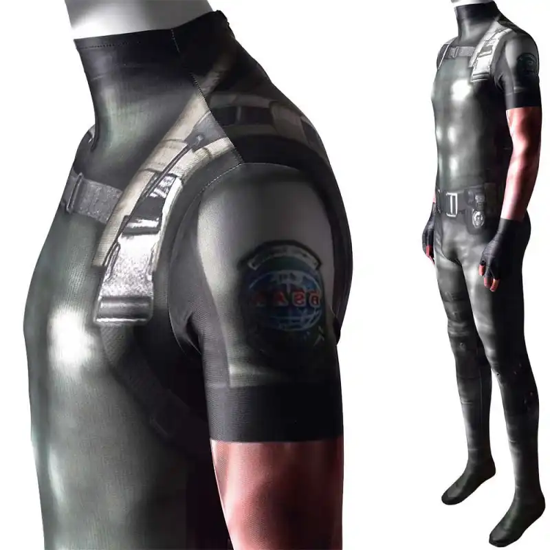Resident Evil 5 Chris RedField Zentai Suit RE5 Costume