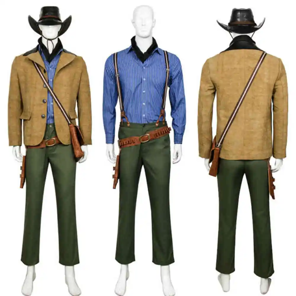 Arthur Morgan Cosplay Costume RDR2 Red Dead: RedemptionⅡ Men Cowboy ...