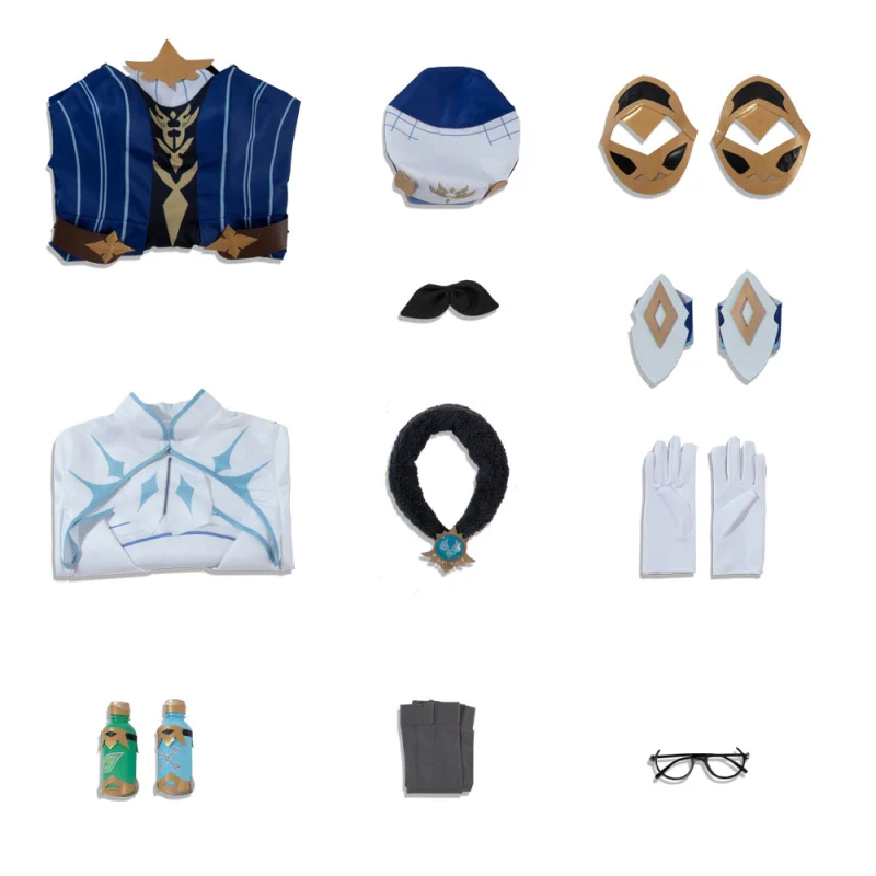 Genshin Impact Sucrose Cosplay Costume with Hat