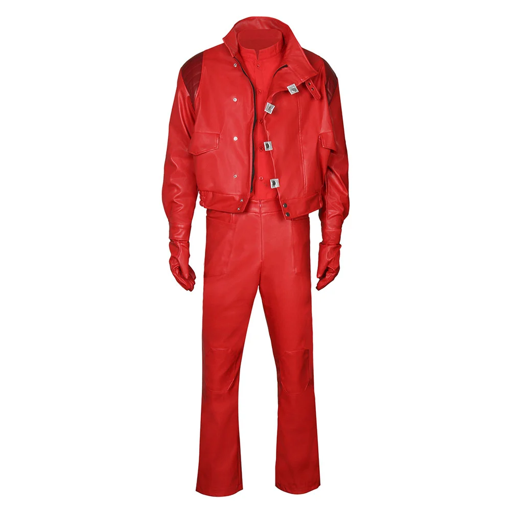 Cyberpunk Akira Shotaro Kaneda Costume Leather Cosplay Jacket Trousers ...