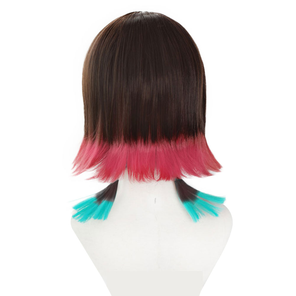 Anime Demon Slayer Kimetsu no Yaiba Enmu Short Cospaly Synthetic Wig