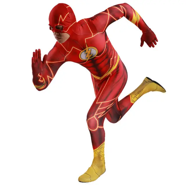 The Flash Barry Allen Comics Cosplay Costume Adult Kids