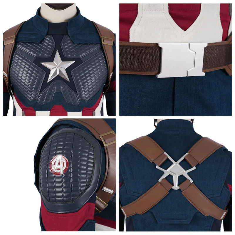 Avengers: Endgame Captain America Steve Rogers Cosplay Costume Mask (In ...
