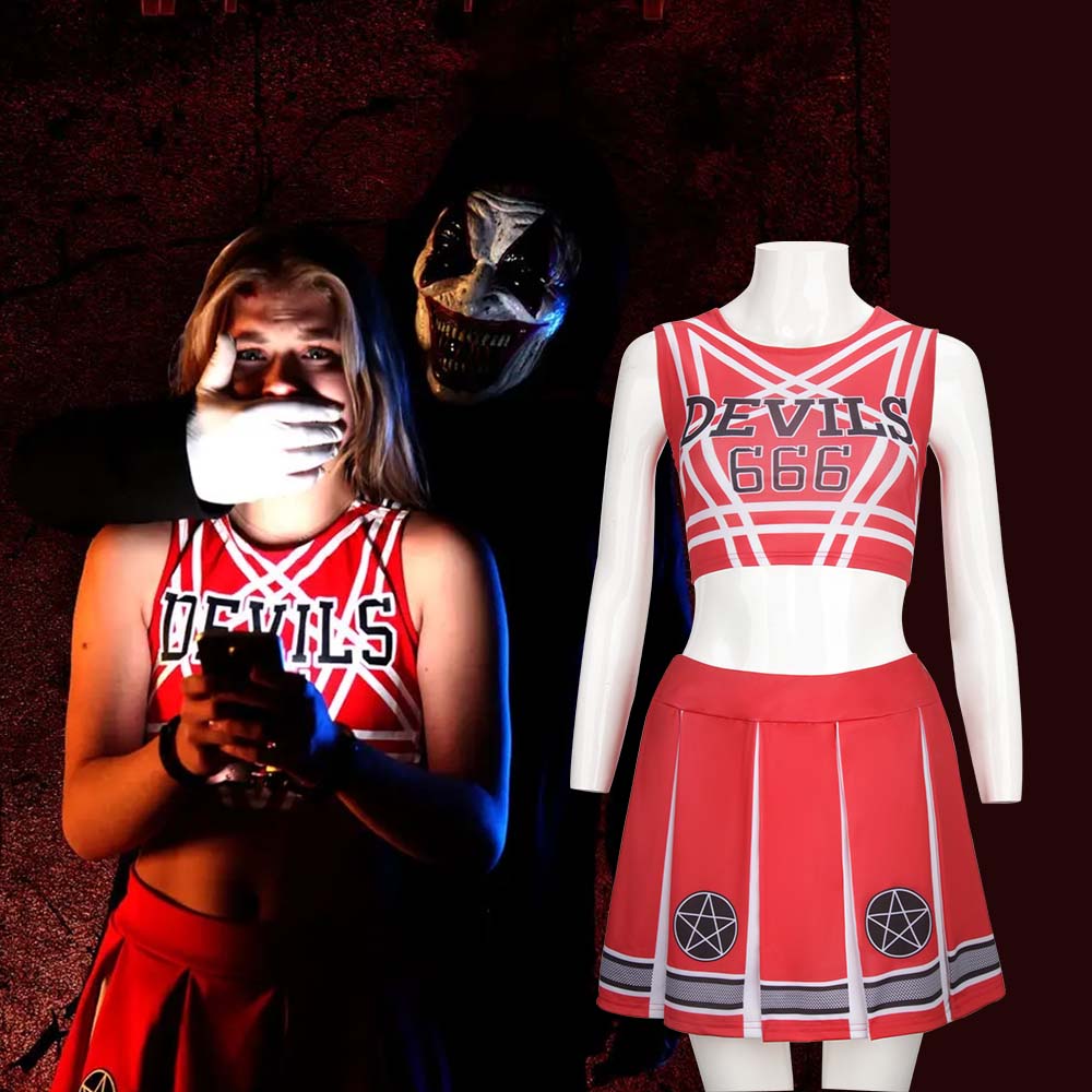 Deinfluencer Costume Devils 666 Cheerleader Red Cosplay Dress (Ready To ...