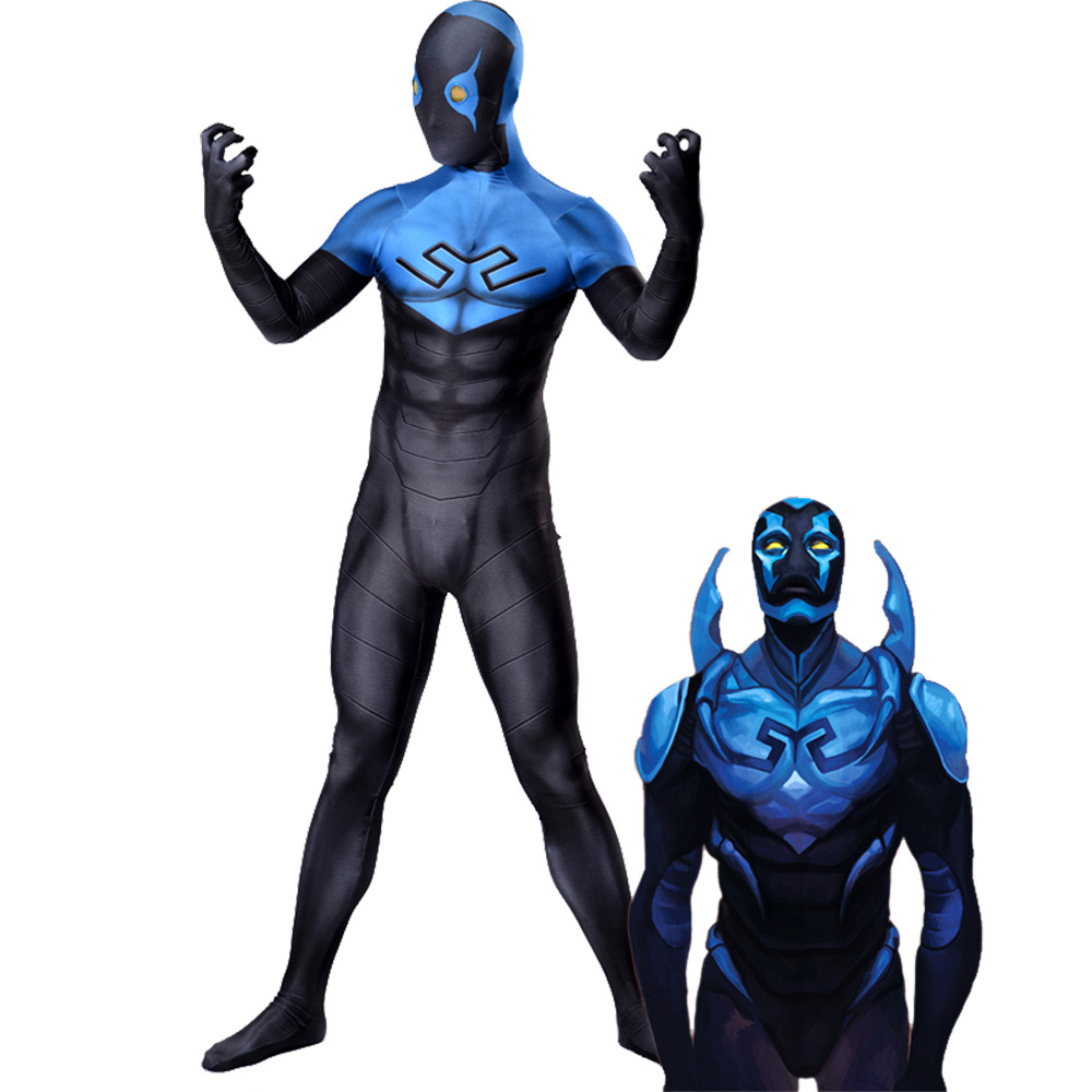 Blue Beetle Superhero Cosplay Costume Adult Kids