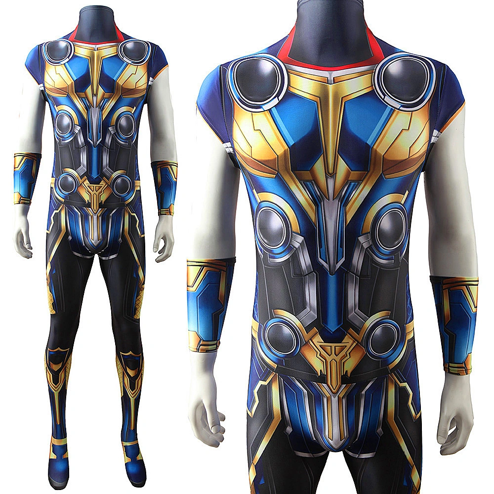 Thor Cosplay Costume Thor 4: Love and Thunder Jumpsuit Cape