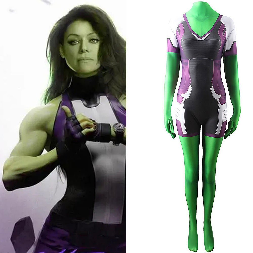 She-Hulk Costume Halloween Jennifer Walters Cosplay Jumpsuit