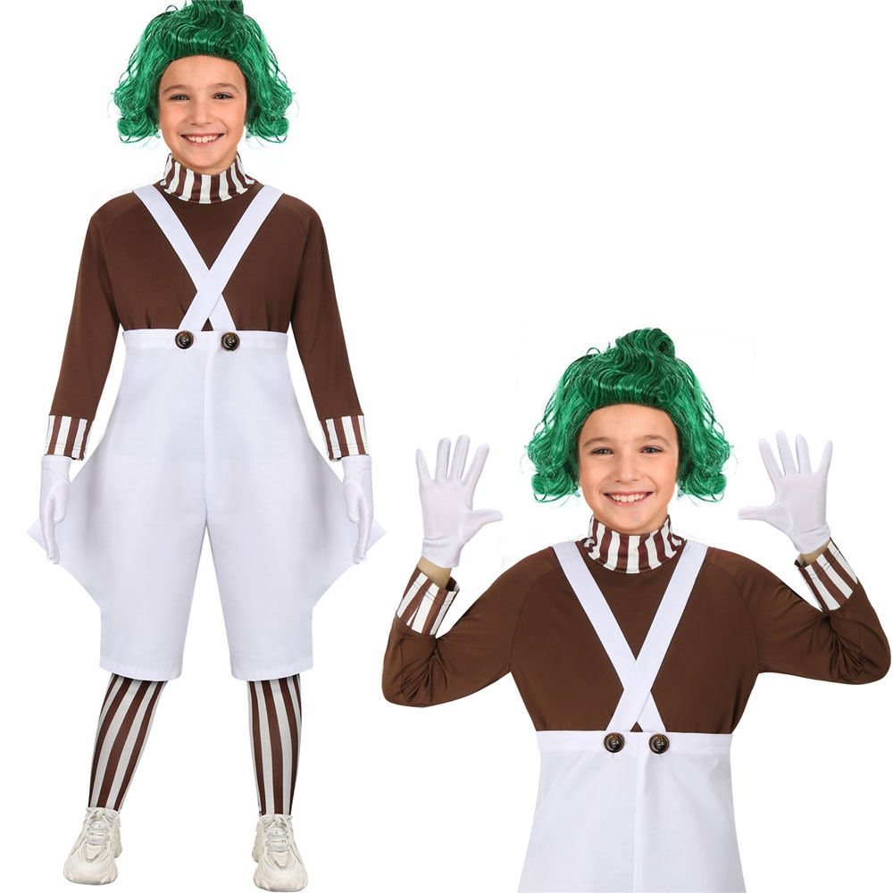 Child Oompa Loompa Cosplay Costume-Charlie and the Chocolate Factory L ...