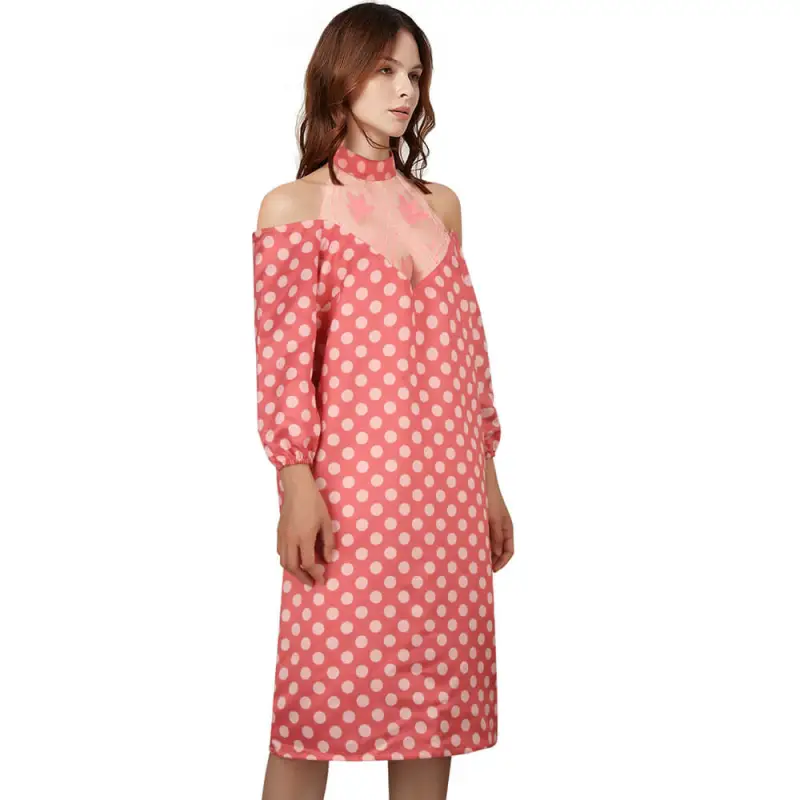 Pretty in Pink Andie Walsh Prom Dress Dotted Cosplay Costume