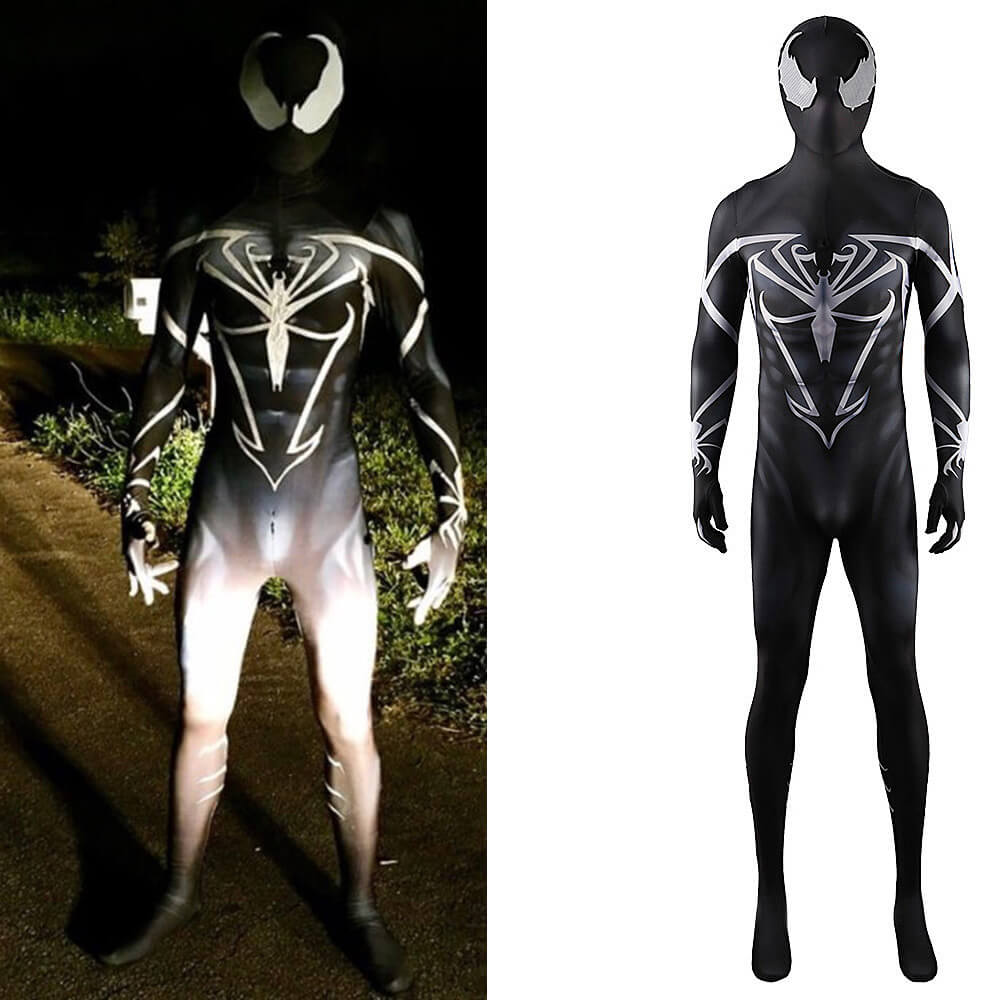 Spider-man Ultimate Symbiote Cosplay Costume Superhero Jumpsuit Mask ...