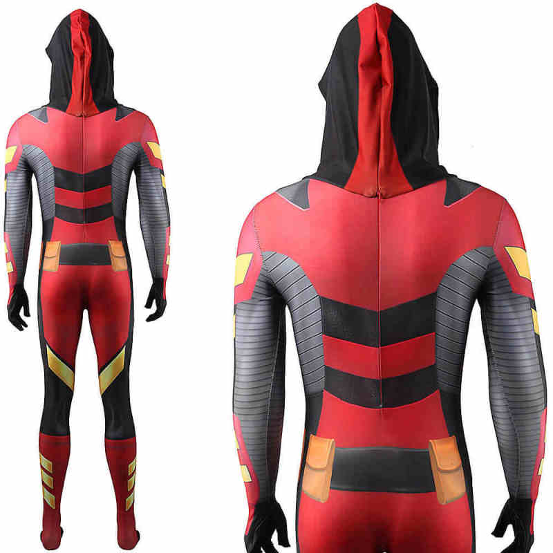Red Arrow Arsenal Halloween Costume DC Superhero Roy Harper Cosplay ...