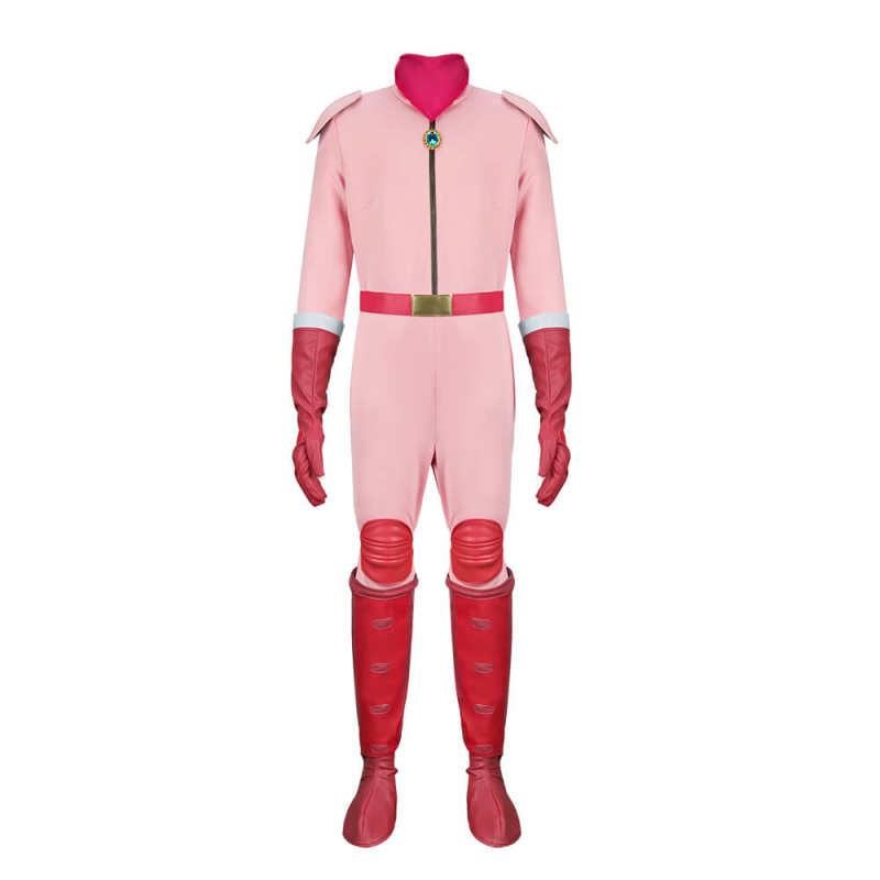Child Princess Peach Jumpsuit The Super Mario Bros. Movie Pink Cosplay ...