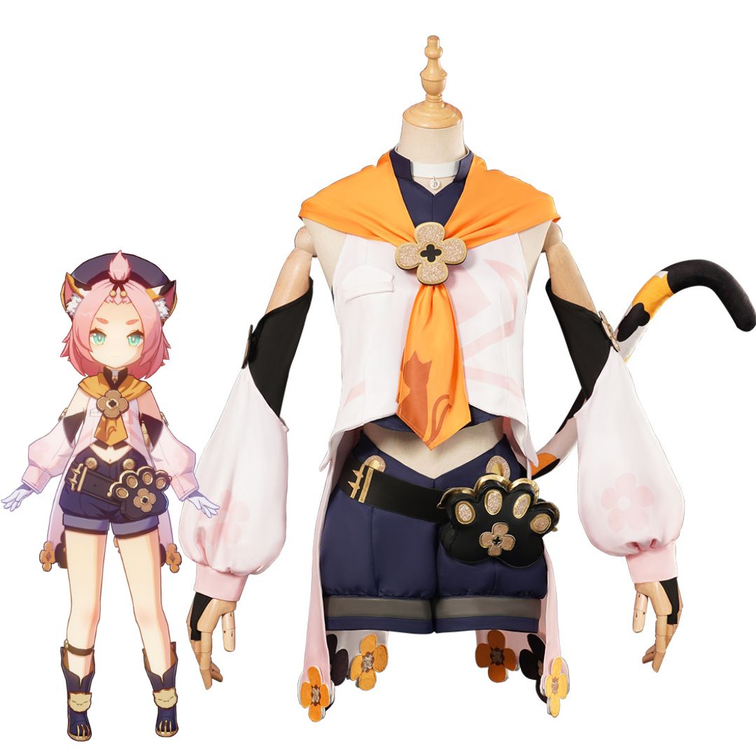 Genshin Impact Diona Cosplay Costume Game Halloween Outfits