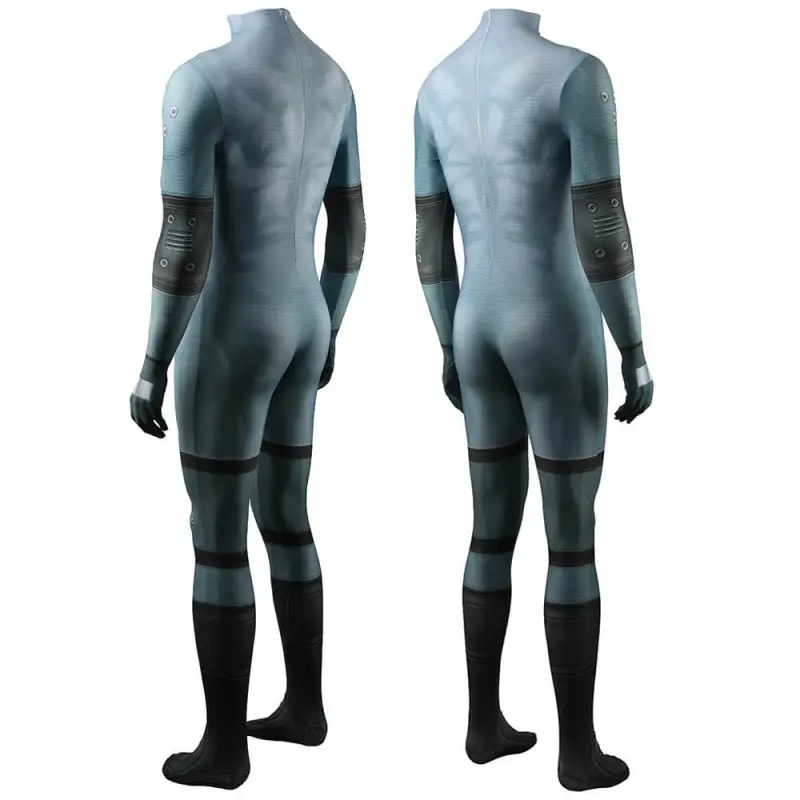 Metal Gear Solid 2 Solid Snake Cosplay Costume Game Jumpsuit
