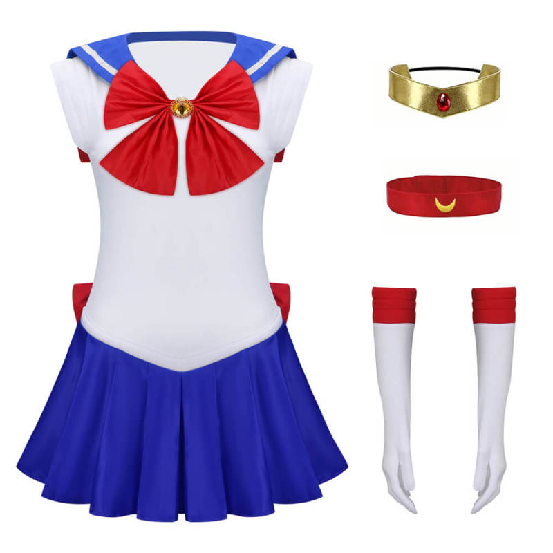 Usagi Tsukino Uniform Dress Women Halloween Cosplay Costume