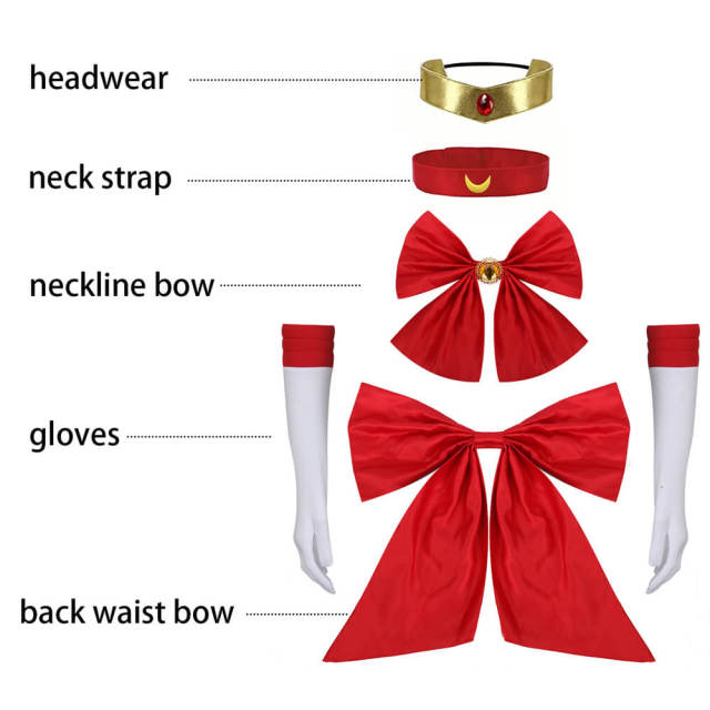 Usagi Tsukino Uniform Dress Women Halloween Cosplay Costume