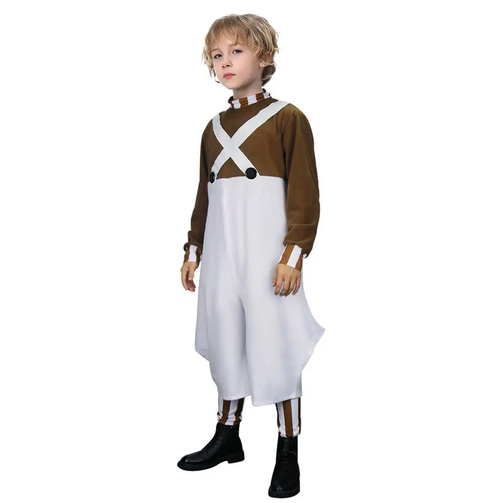 Kids Willy Wonka Oompa Loompa Cosplay Costume-Charlie and the Chocolate ...