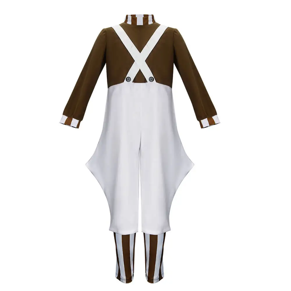 Kids Willy Wonka Oompa Loompa Cosplay Costume-Charlie and the Chocolate ...