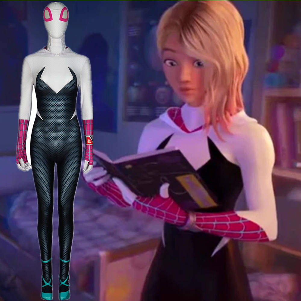 Spider Gwen Stacy Halloween Costume Jumpsuit Spider-Man: Across the ...