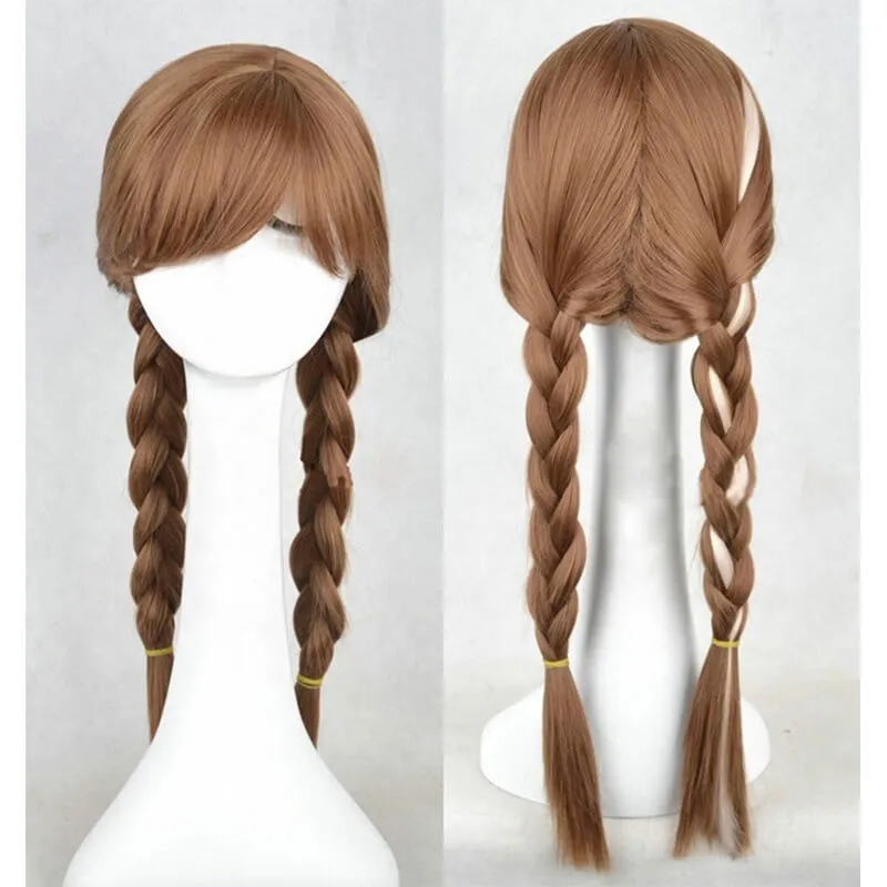 Princess Anna Brown Braid Costume Wigs Adult-Disney Frozen 2 Takerlama