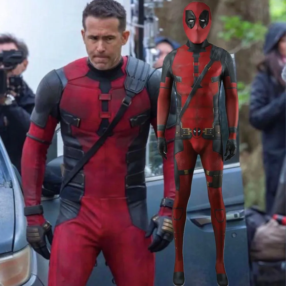 Deadpool 3 Wade Wilson Jumpsuit Marvel Mr. Pool Cosplay Costume Adults ...
