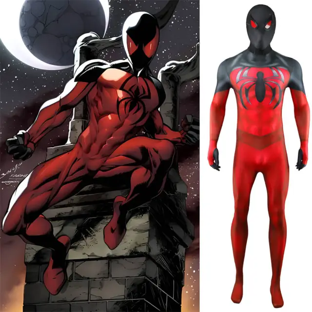 Takerlama Scarlet Spider Bodysuit Superhero Kaine Parker Cosplay ...