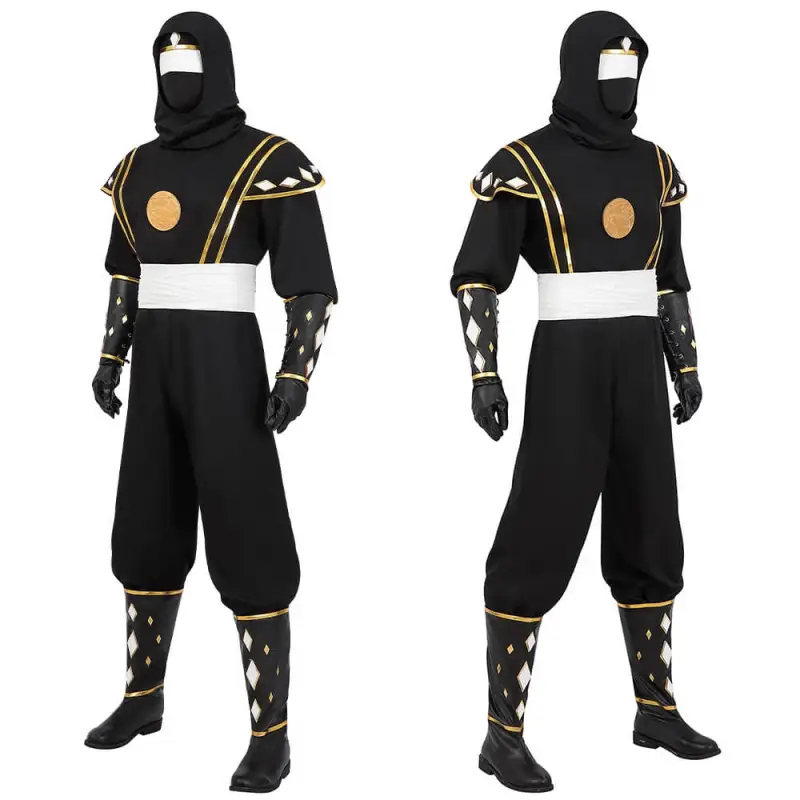 Takerlama Mighty Morphin Black Power Ranger Costume