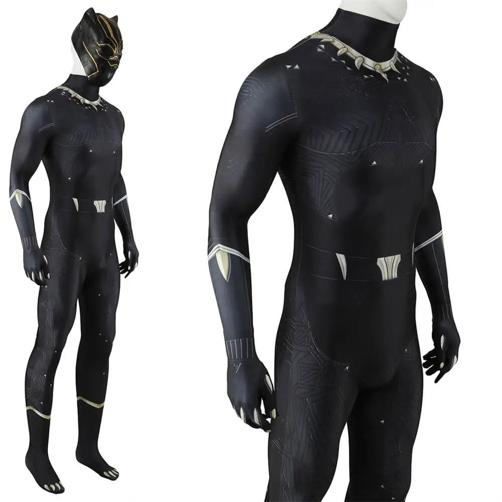 Marvel 1943 Rise of Hydra Black Panther Cosplay Costume Adults Kids ...