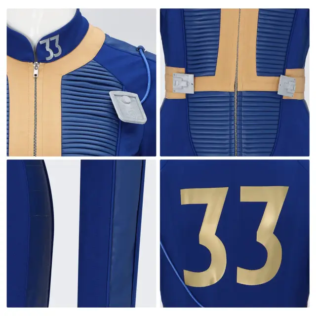 Fallout Vault 33 Lucy Costume TV Series Cosplay Jumpsuit Takerlama