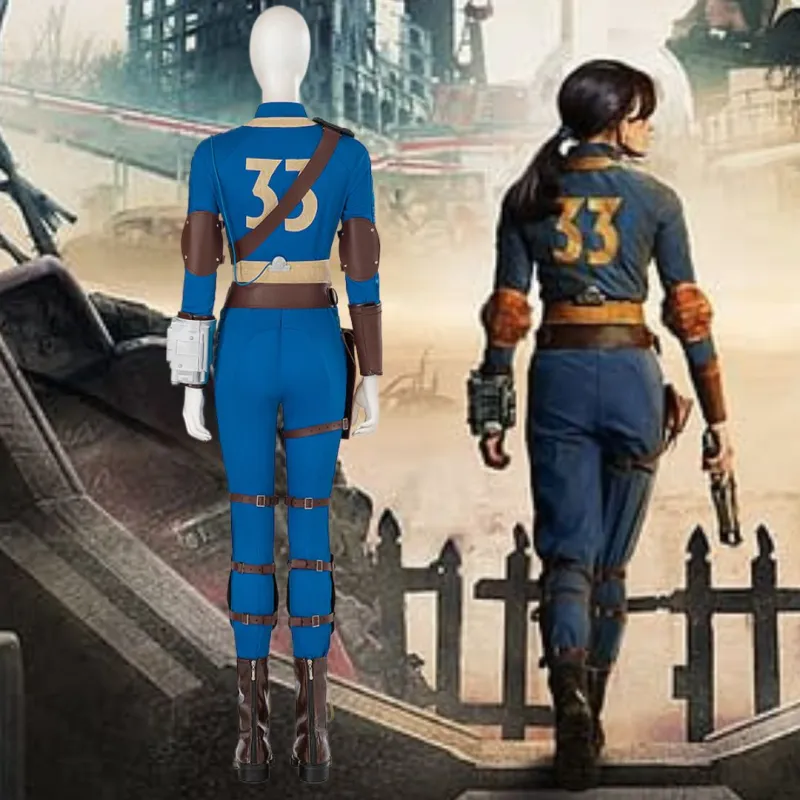Fallout Lucy Cosplay Costume TV Series Vault 33 Suit Deluxe Style Takerlama