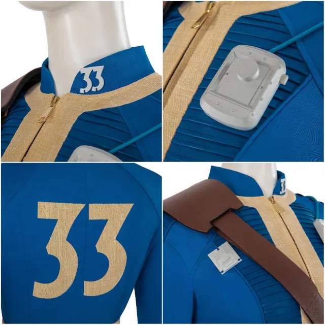 Fallout Lucy Cosplay Costume TV Series Vault 33 Suit Deluxe Style Takerlama