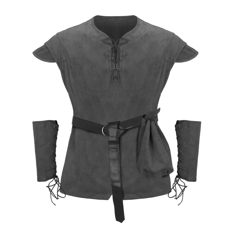 Renaissance Medieval Pirate Cosplay Costume Men's Viking Halloween ...