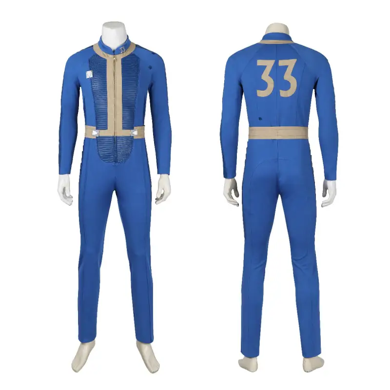Fallout Cosplay Vault 33 Jumpsuit for Men TV Series Halloween Theme ...