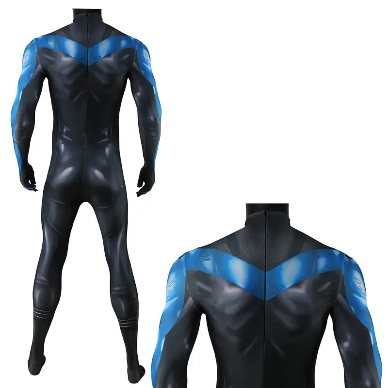 Nightwing Cosplay Costume Batman Hush Superhero Halloween Jumpsuit Blue ...