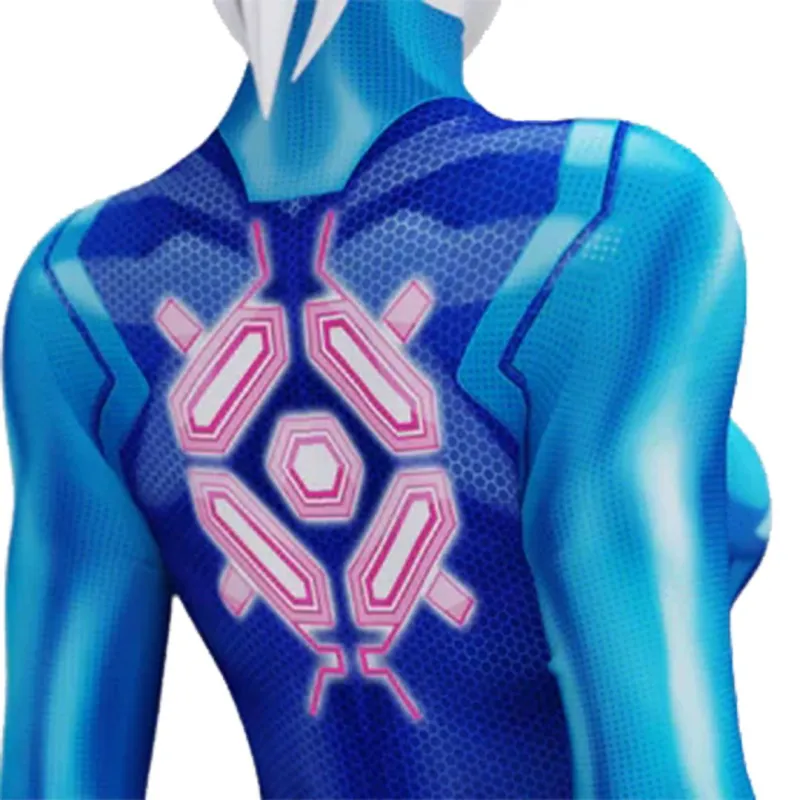 Metroid Dread Samus Aran Zero Suit Blue Women's Cosplay Costume Takerlama