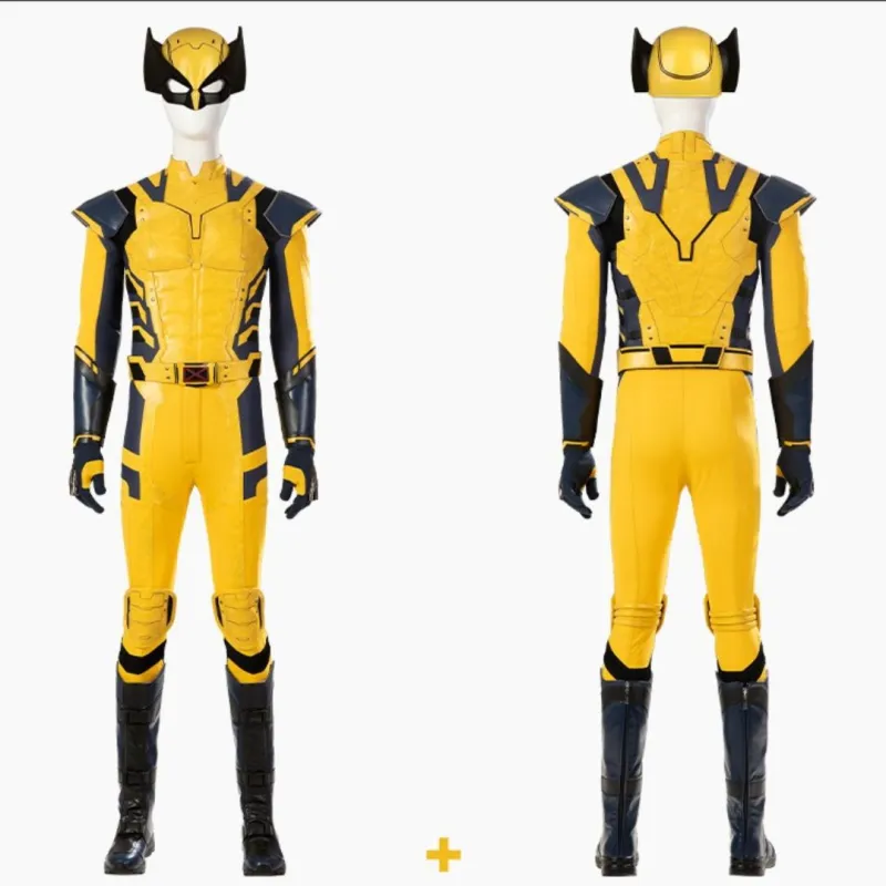 Premium Marvel Wolverine Men's Costume Deadpool 3 Hugh Jackman's Yellow ...