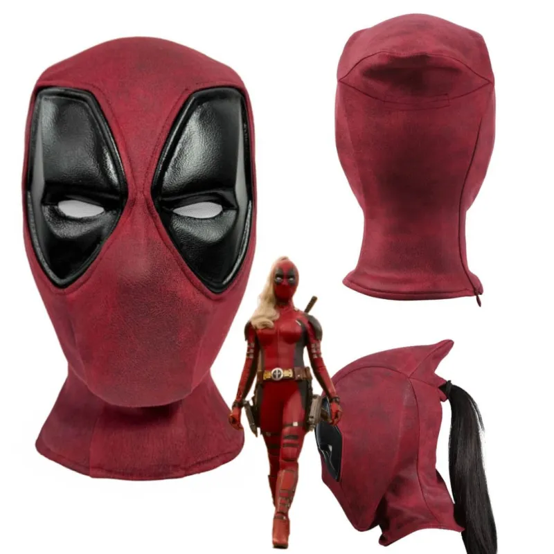 Female Lady Deadpool Cosplay Mask Deadpool & Wolverine Full Head Helmet ...