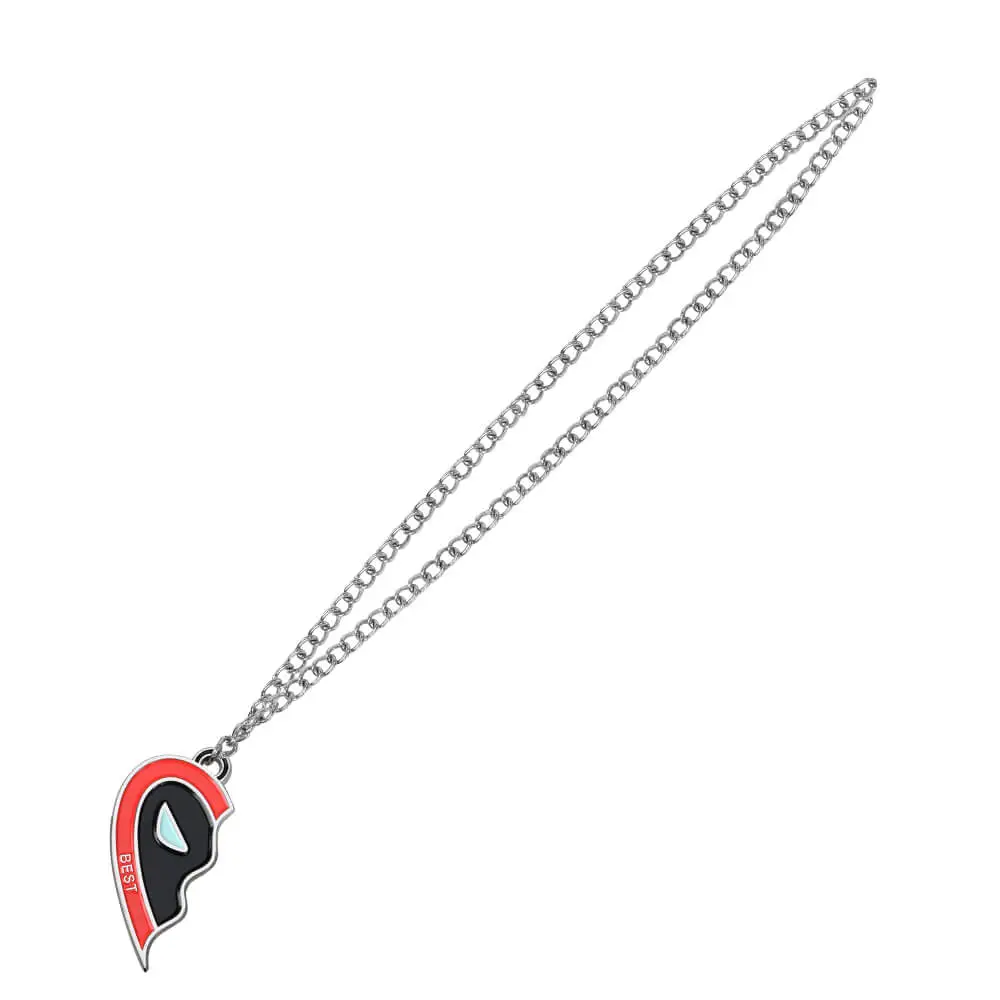 Deadpool 2 Wolverine Best Friends Necklace 2pcs/set Alloy Heart-shaped ...