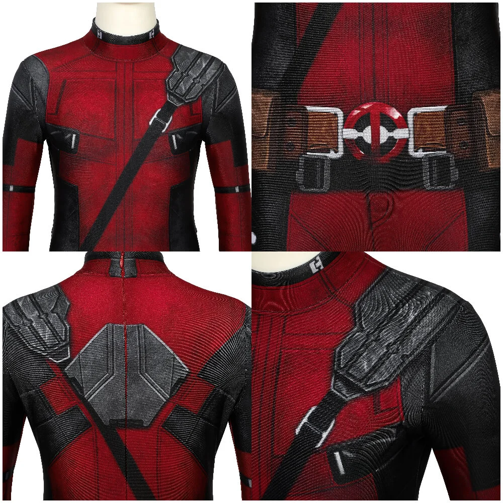 Children Deadpool Kidspool Cosplay Costume Jumpsuit Mask Deadpool ...