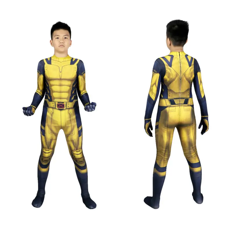 Kids Wolverine Logan Halloween Costume Jumpsuit Deadpool & Wolverine ...