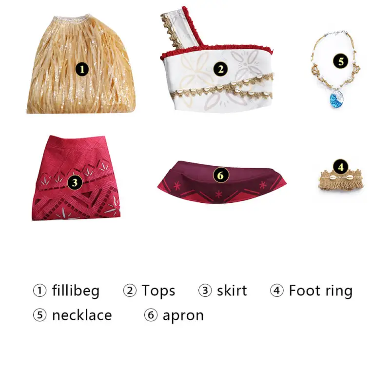 Moana 2 Moana Cosplay Costume for Girls Fancy Dress Gifts Takerlama