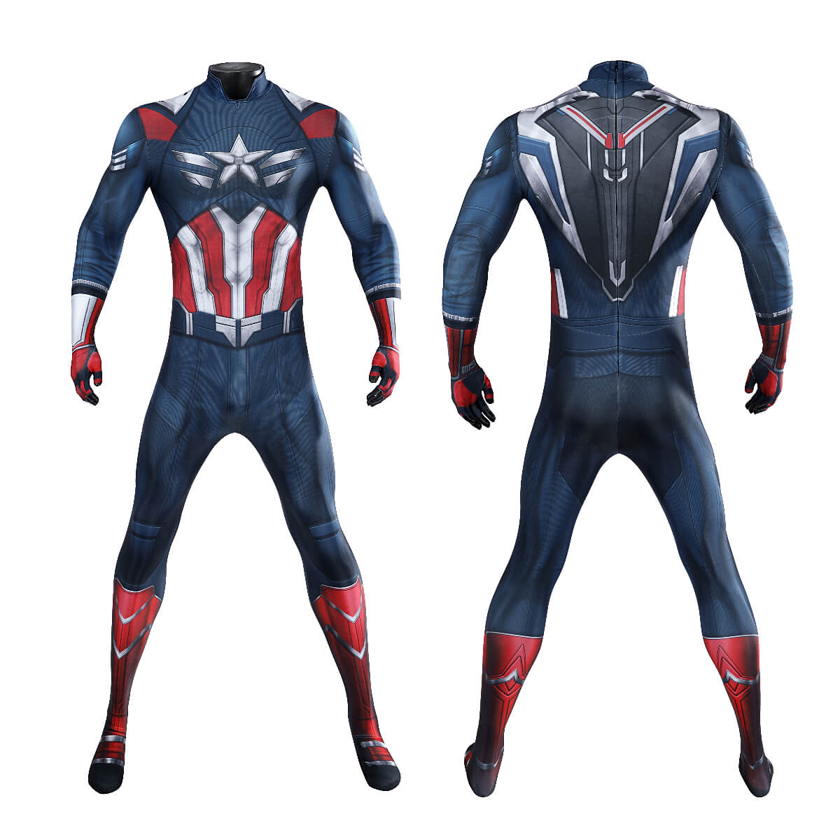 Captain America Brave New World Sam Wilson Cosplay Costume Printed ...