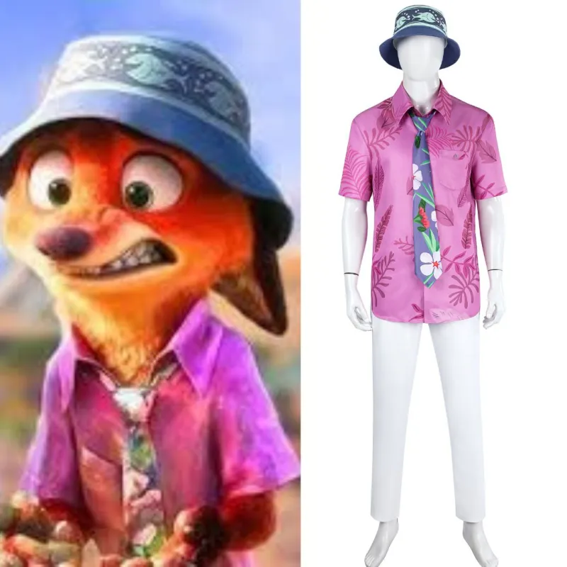 Zootopia 2 Nick Wilde Cosplay Costume Hat Kids Adult Rise of the Non ...