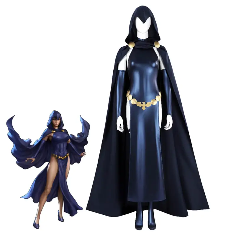 Raven Cover Girl Cosplay Costume Comic Theme Party Fancy Dress Takerlama