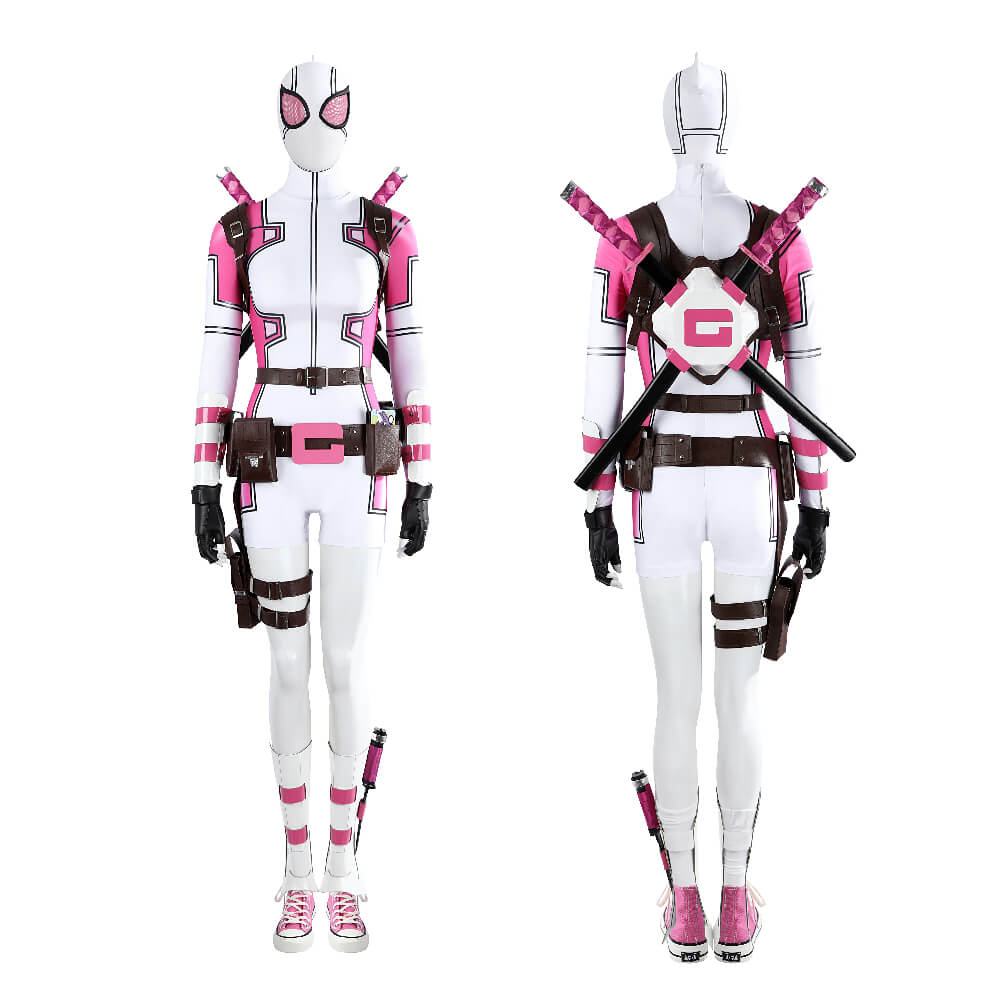 Game Gwenpool Cosplay Costume Fancy Dress Jumpsuit Women Takerlama