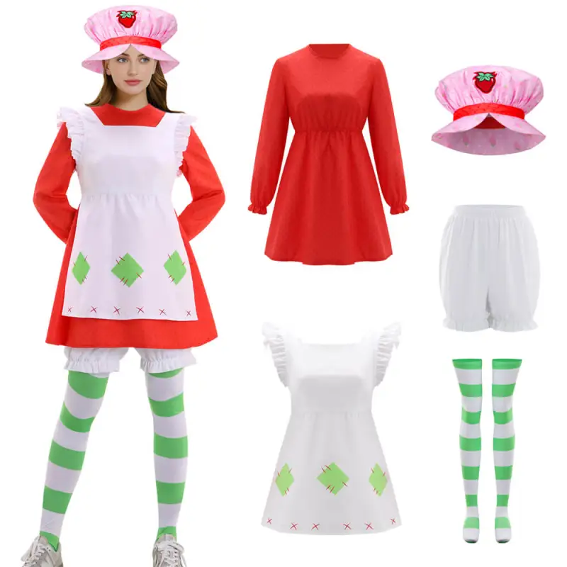 Strawberry Shortcake 1980 Classic Suit Cosplay Costume Takerlama