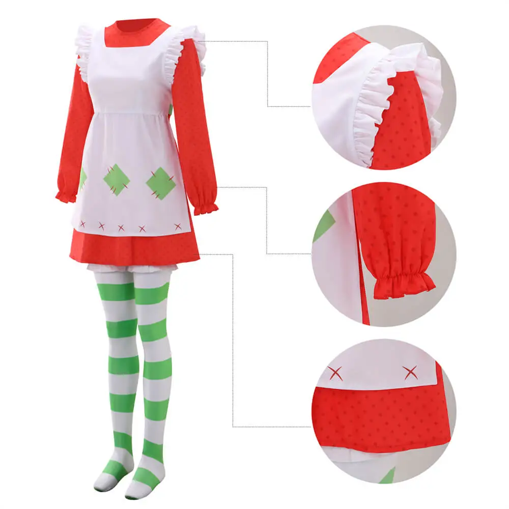 Strawberry Shortcake 1980 Classic Suit Cosplay Costume Takerlama