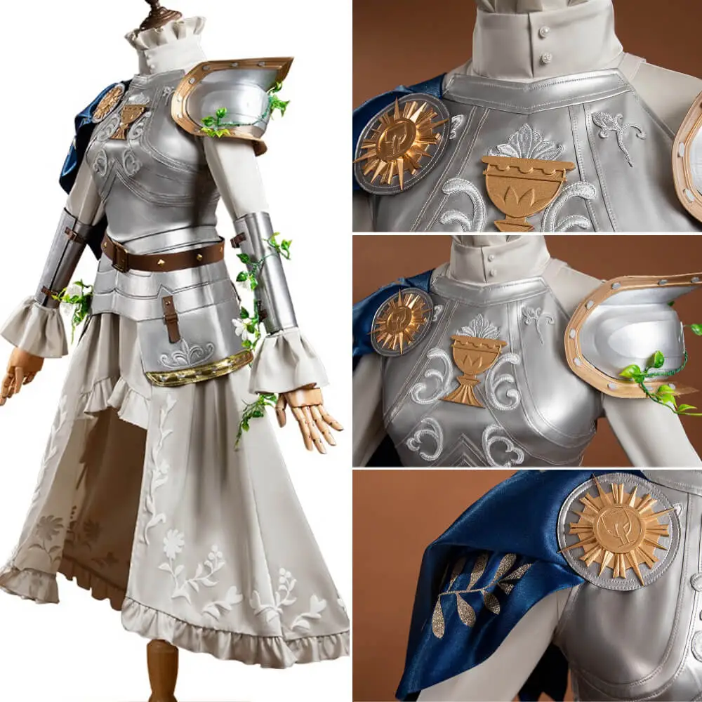 Identity V Psychologist Ada Mesmer The Silver Knight Cosplay Costume ...