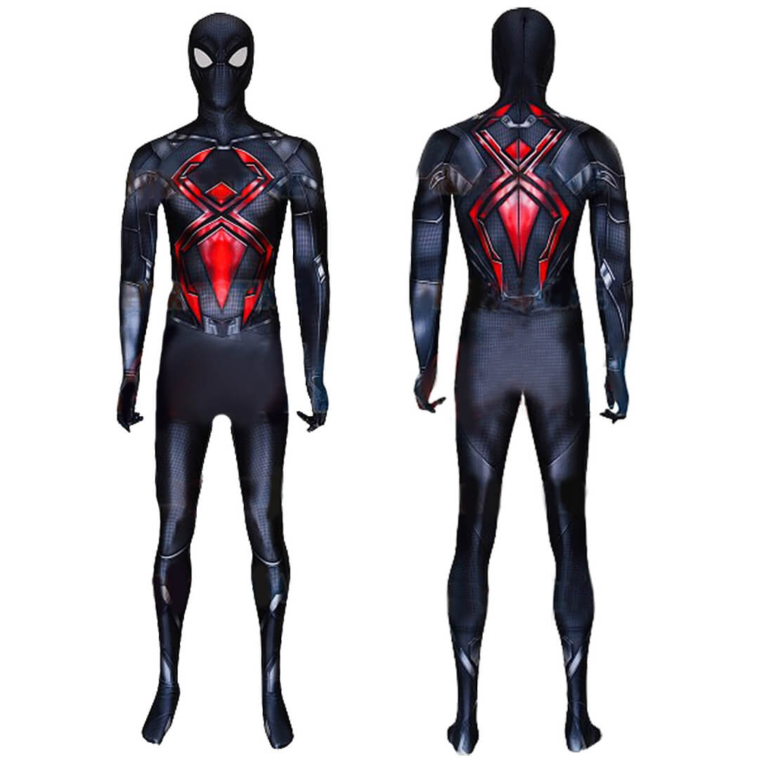 PS4 Marvel's Spider-Man Dark Suit SpiderMan Cosplay Costume Takerlama